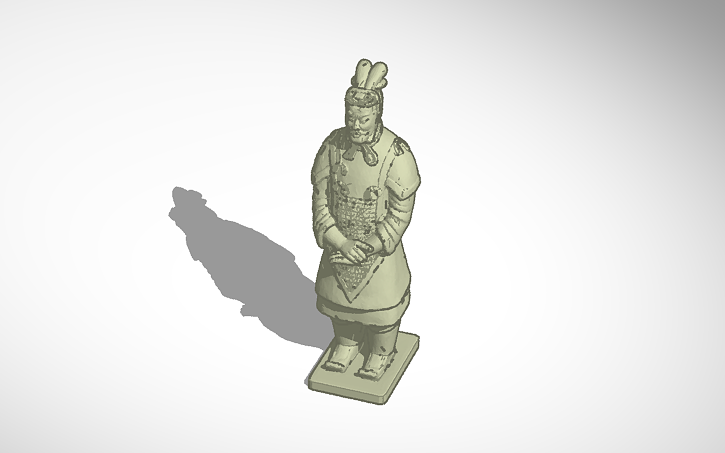 3D design terracota warrior - Tinkercad