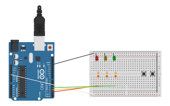 Circuit Design 3led Normal Tinkercad