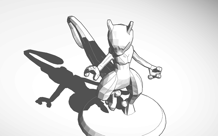 3D design Mewtwo - Tinkercad