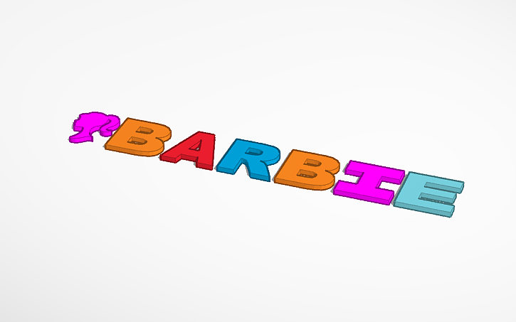 3D design Barbie Cutout - Tinkercad
