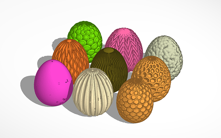 3D design EGGS - Tinkercad