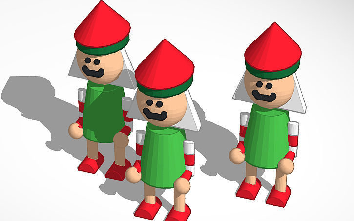 3D design Santa's helpers - Tinkercad