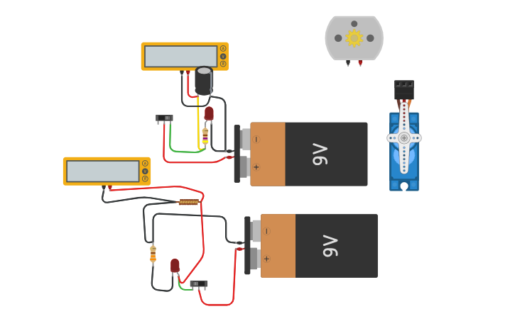 Circuit design Charge Discharge - Tinkercad