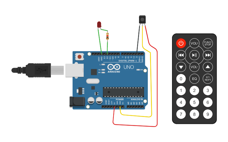 Circuit design IR SENSOR - Tinkercad