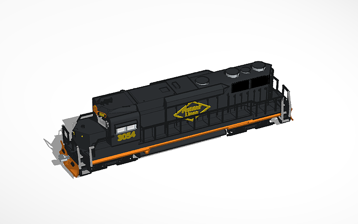 3D design Pioneer Lines EMD GP40 - Tinkercad