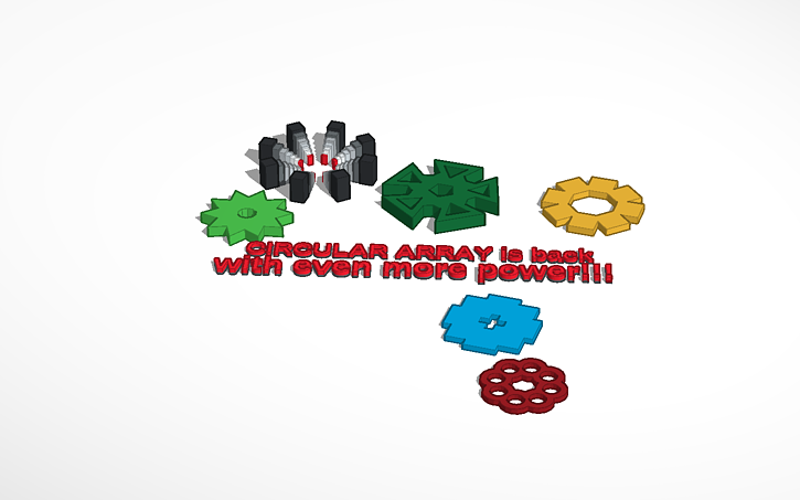 3d Design Circular Array Test Tinkercad 