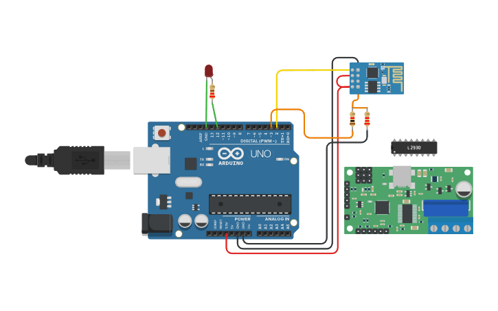 Circuit Design Copy Of Turn On Led With Esp8266 And Arduino Tinkercad 2863