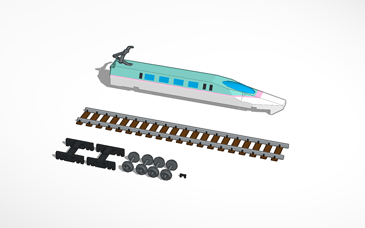 3D design speed train E5 series - Tinkercad