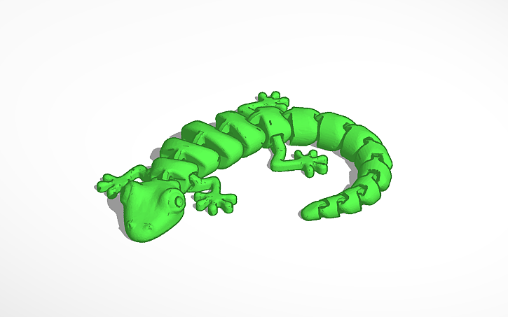3D design beweegbare lizard - Tinkercad