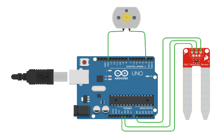 Circuit design Moisture Sensor - Tinkercad