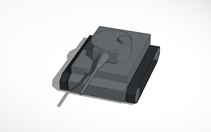 3D design Tiger Tank - Tinkercad