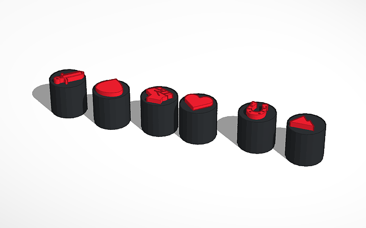 3D design buttons - Tinkercad