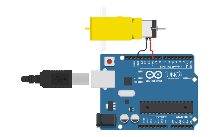 Circuit design hobby motor control - Tinkercad