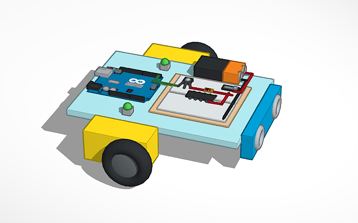 3D design Carrito Arduino - Tinkercad