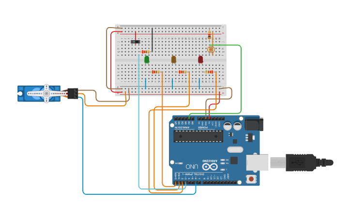 Circuit design Regador automatico - Tinkercad