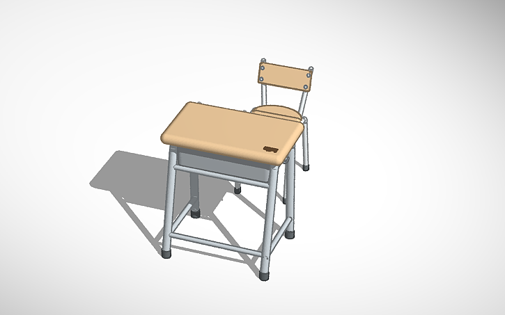 3D design Desk and chair | Tinkercad