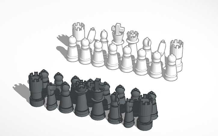 3D design Chess Set | Tinkercad