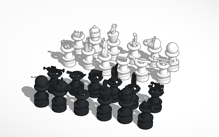 3D design instrument chess | Tinkercad