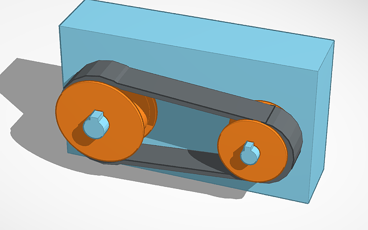 3D design Pulley and Belt with Knots - Tinkercad