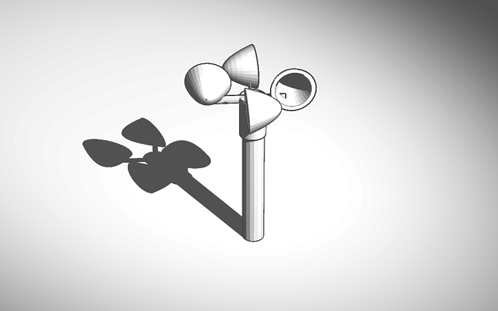3D design Anemometer - Tinkercad
