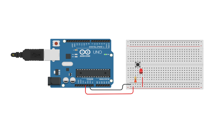 Circuit design PUSH BUTTON - Tinkercad