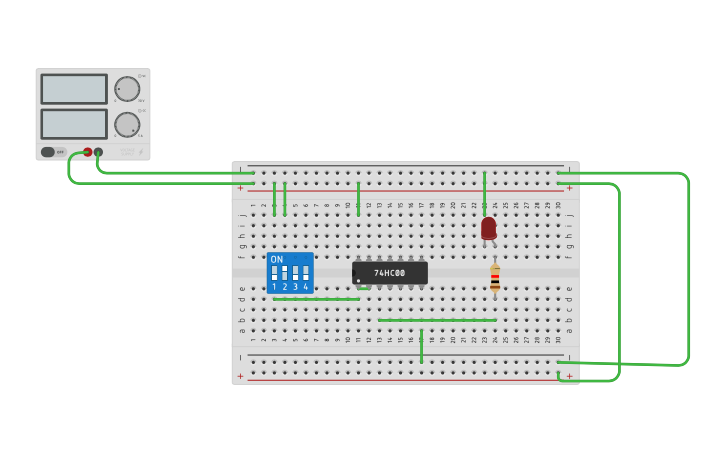 Circuit Design Not Gate Using Nand Gate Tinkercad
