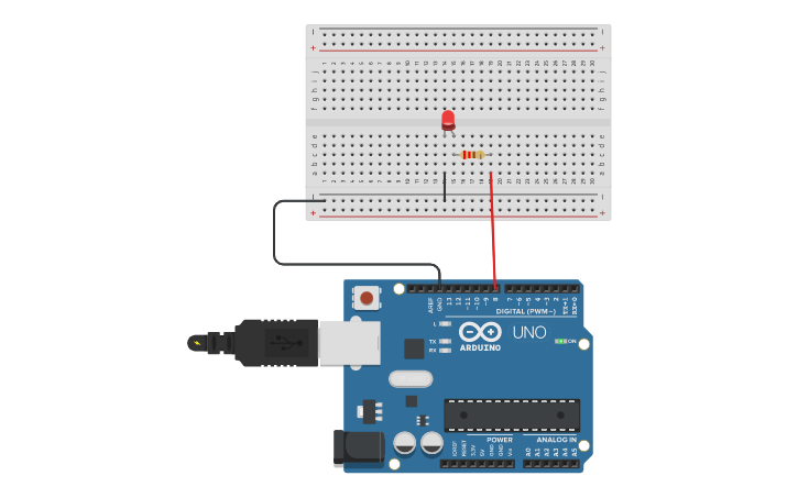 Circuit Design Serial Monitor Controlled Frequency Of Blinking Light