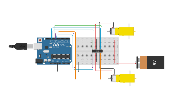 Circuit Design Arduino Project 2wd Simulation Tinkercad 8039