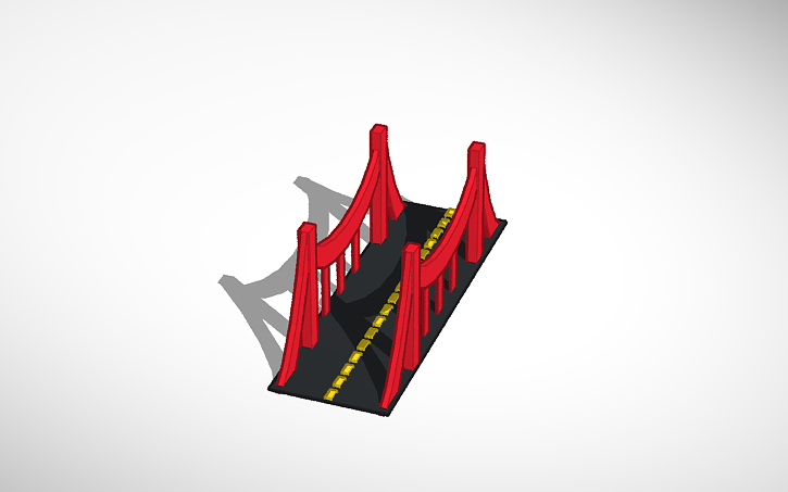 3D design Suspension Bridge | Tinkercad