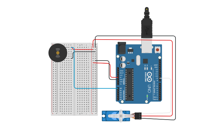Circuit design Circuit 3A: Servo Motors | Tinkercad