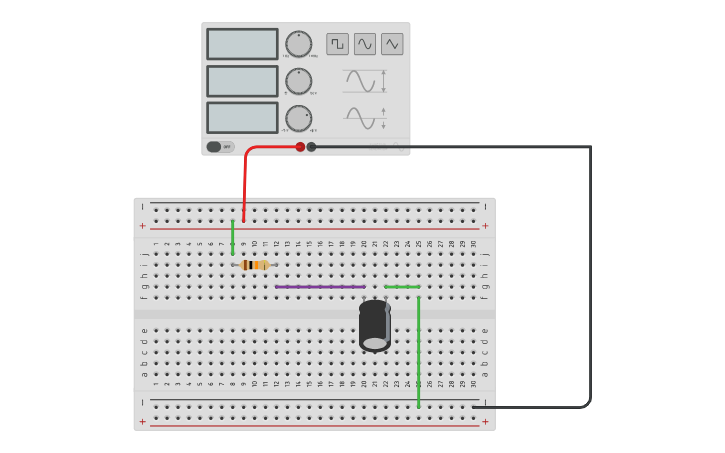 Circuit design RC Circuit | Tinkercad