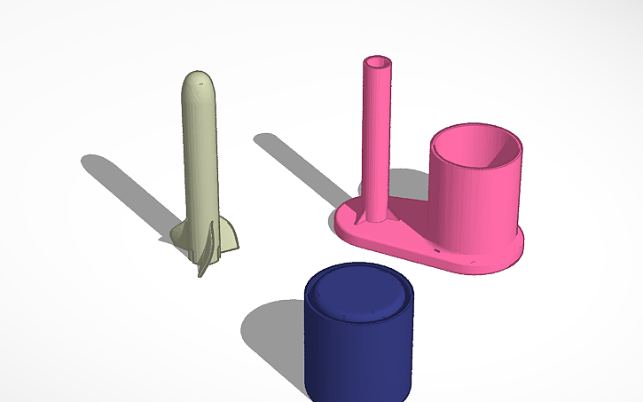 3D design stomp rocket - Tinkercad