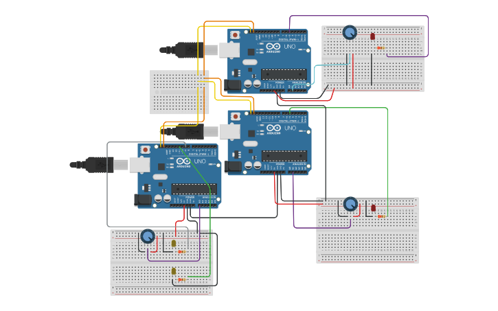 Circuit Design Copy Of I2c Arduino Maestro Esclavo Tinkercad