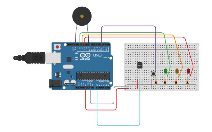 Circuit design Projeto Arduino - Tinkercad