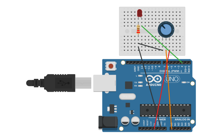 Circuit design Practica 1 con arduino | Tinkercad