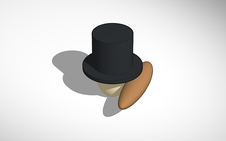3D design Abraham Lincoln puppet face | Tinkercad