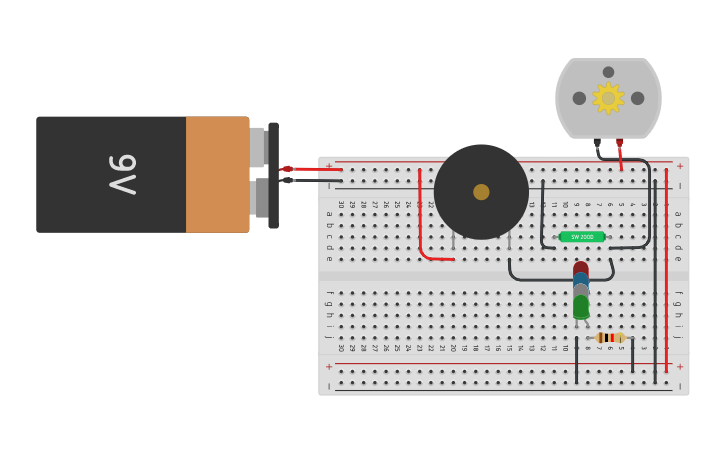 Circuit Design Tilt Sensor Tinkercad