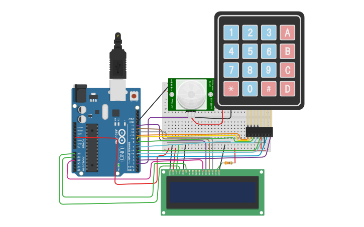 Circuit design Desafio 4_3 Nivel II Ardu - Tinkercad