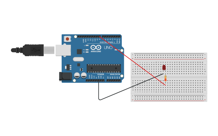 Circuit design Lampeggio LED | Tinkercad Circuit design Lampeggio LED | Tinkercad