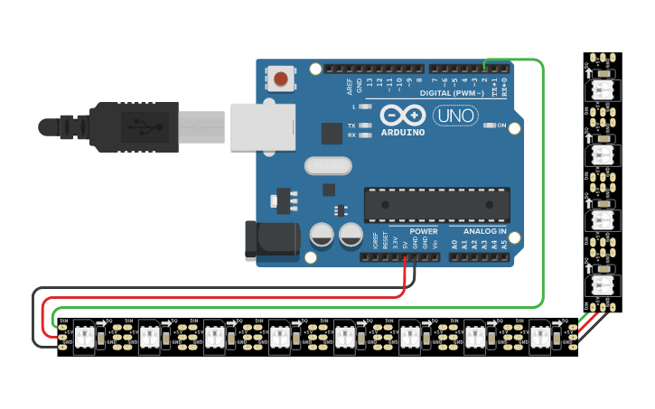 Circuit design Knight Rider Led Bar - Tinkercad
