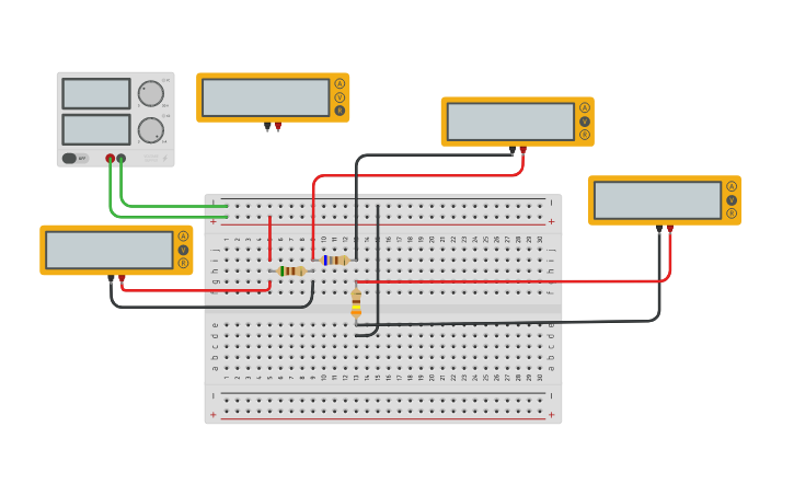 Circuit design Circuito Serie | Tinkercad
