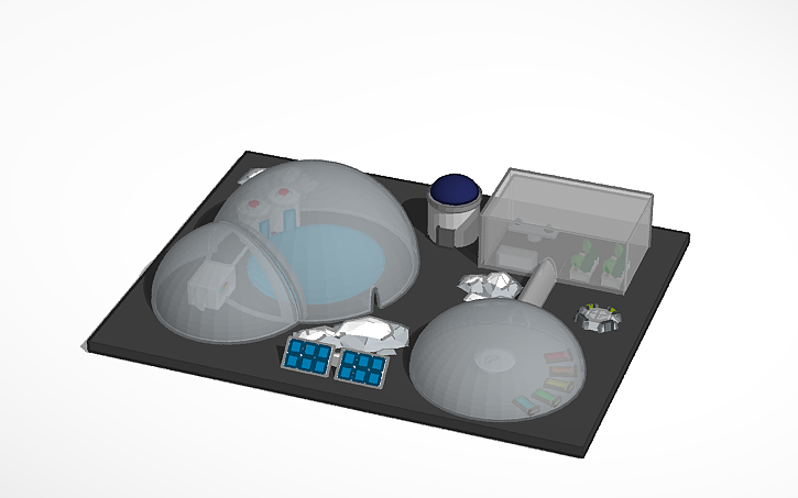 3D design Base lunar - Tinkercad