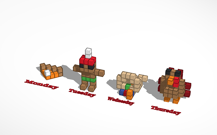 3D design Thanksgiving Multiviews | Tinkercad