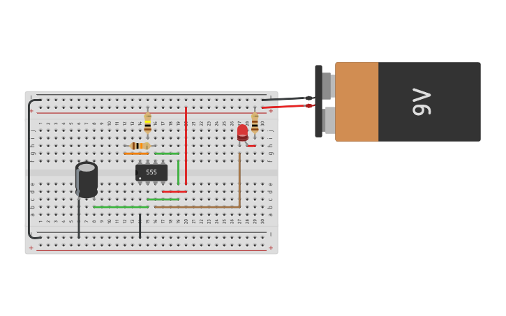 Circuit design 555 Timer Circuit - Tinkercad