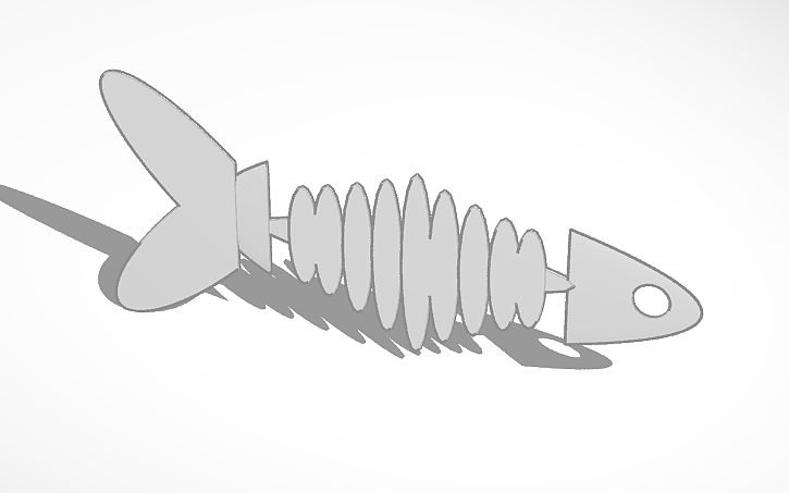 3D design Fish skeleton | Tinkercad