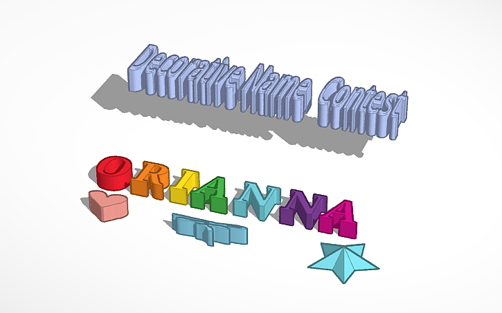 3D design Decorative Name Contest! - Tinkercad