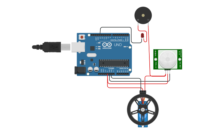 Circuit Design Motion Sensors Tinkercad