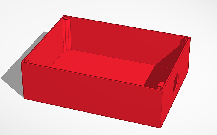 3D design Box Panel 190x140x55mm - Tinkercad