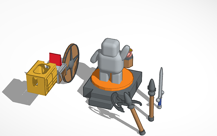 3D design weapons and armor - Tinkercad