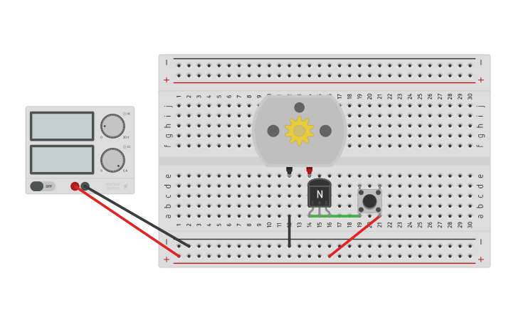 Circuit Design Motor Y Transistor Tinkercad